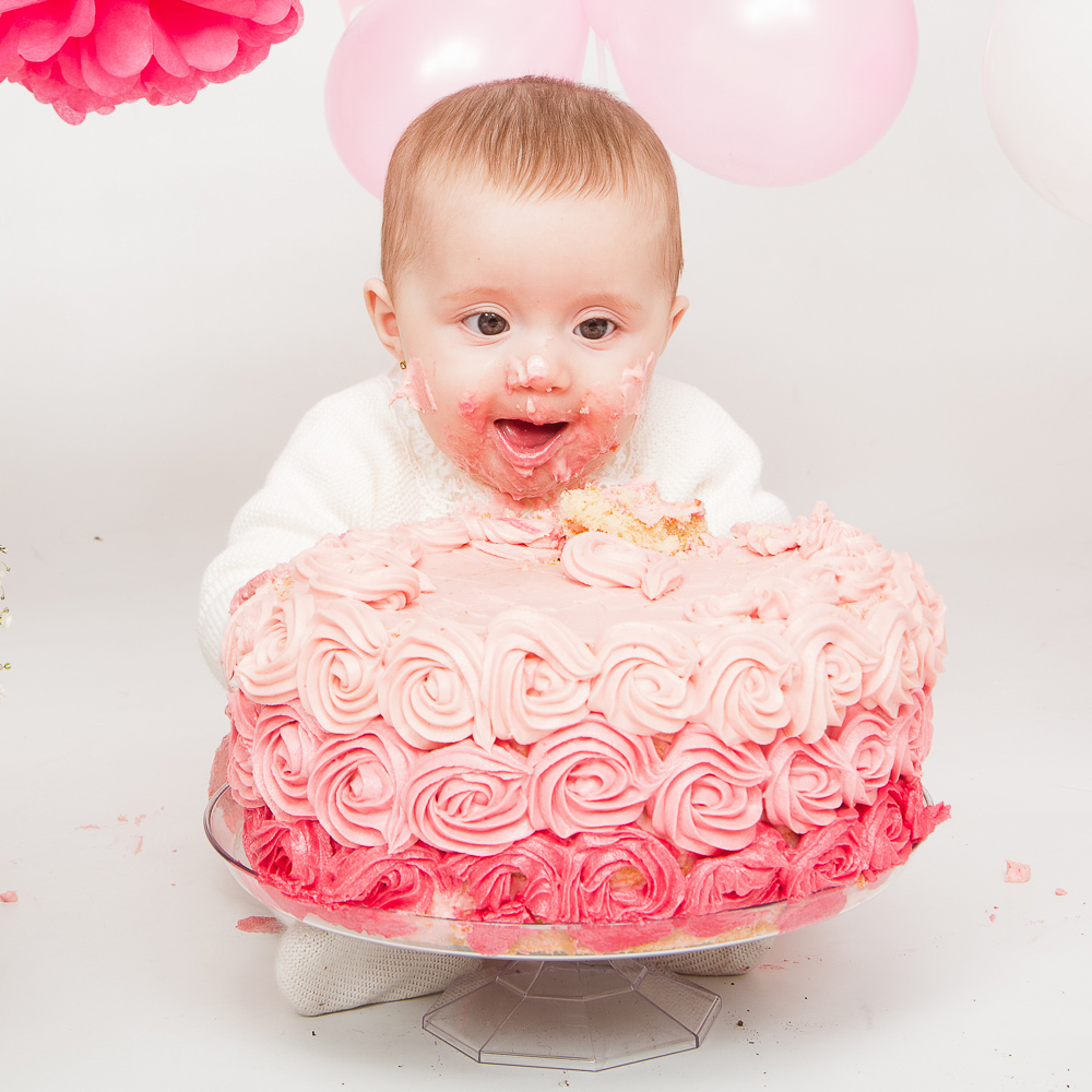bebe con pastel – El estudio de Blanca